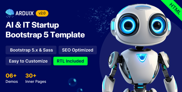 Arduix - AI & IT Startup Bootstrap 5 Template by EnvyTheme | ThemeForest
